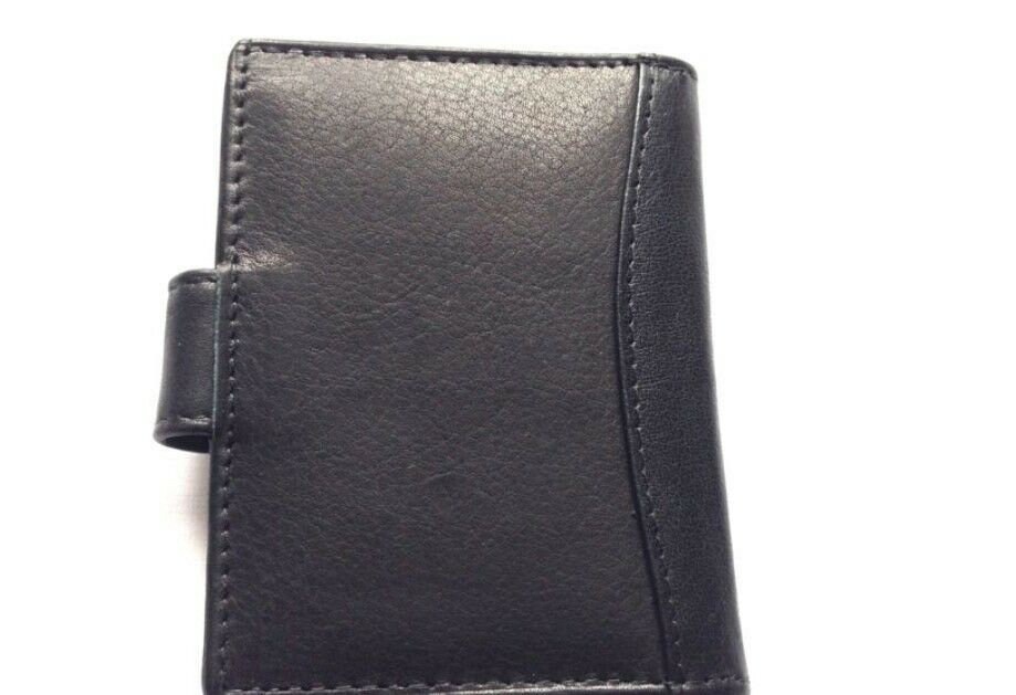 Soft Genuine Leather Compact Credit Debit Card Holder Case With Plastic ...
