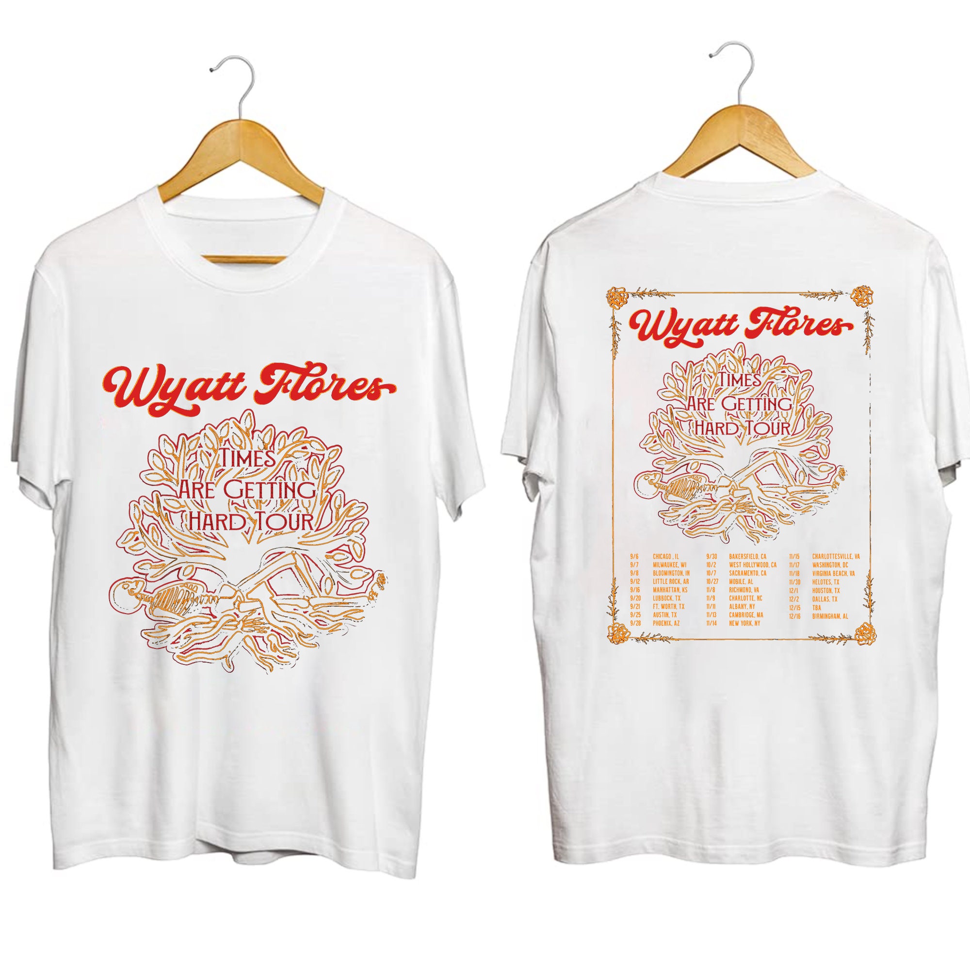 Wyatt Flores Times Are Getting Hard Tour 2023 Shirt sold by Beru ...