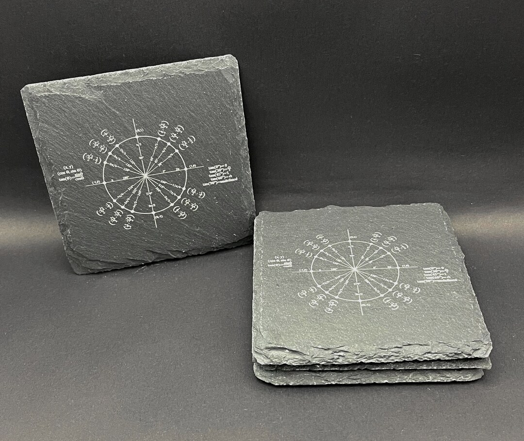 Math Coasters, Unit Circle, Trigonometry, Teacher Gift, Graduation Gift ...