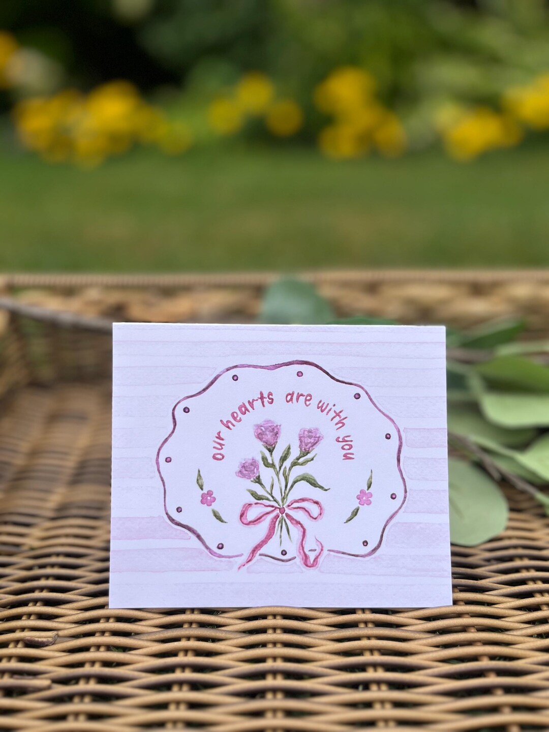 Purple Watercolor Sympathy Card: Our Hearts Are With You | for ...