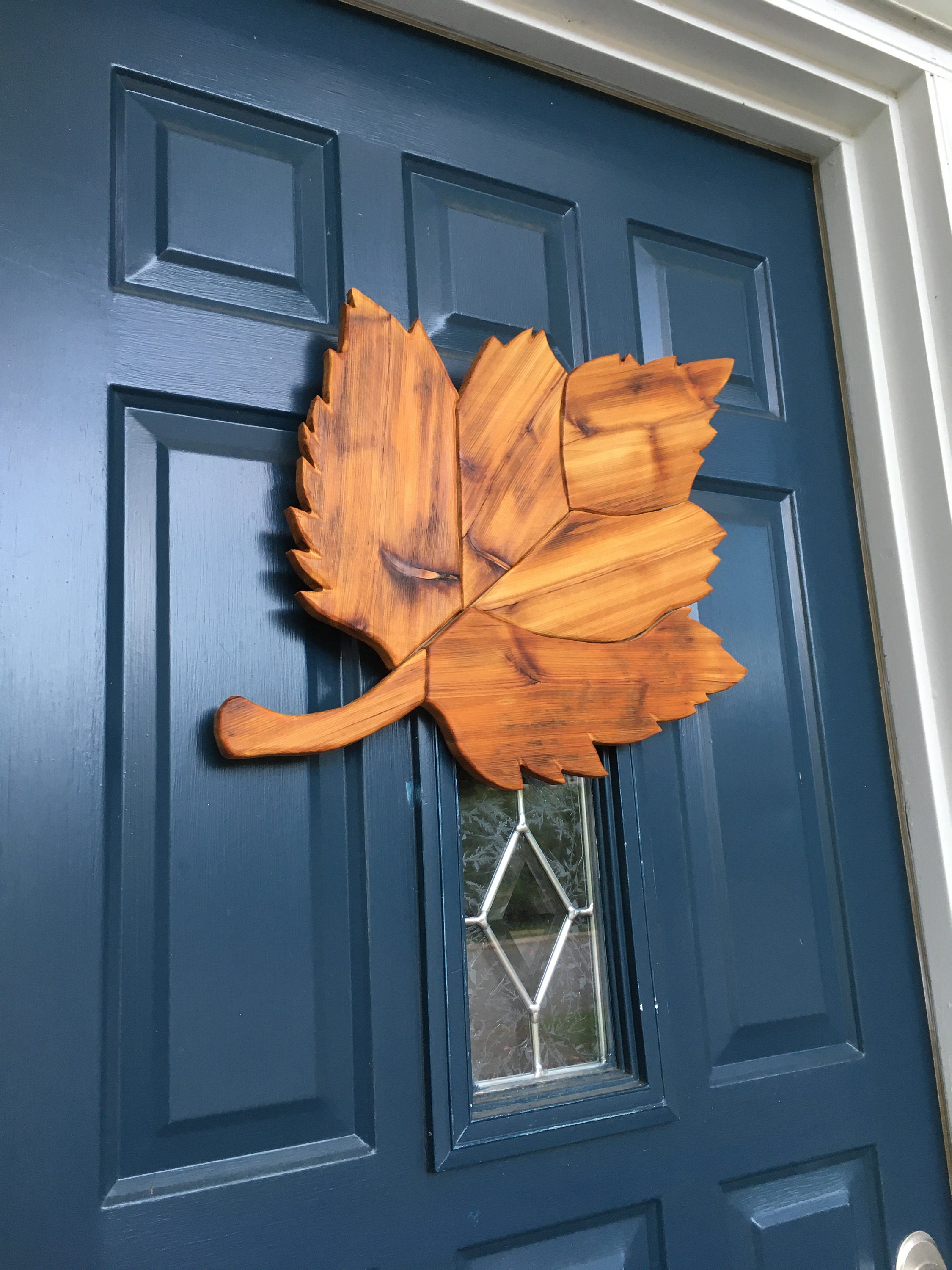 Large Wood Leaf for Your Door, Garden or Wall Decoration!!! - Etsy