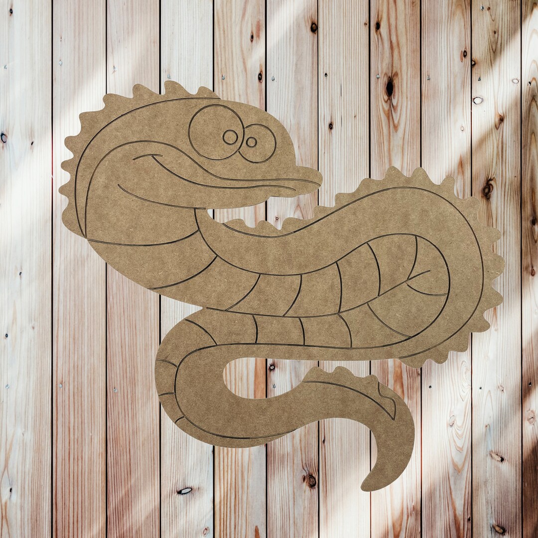 Sea Eel Cartoon Looking Shape, Buy This Paint by Line, Wood Craft ...