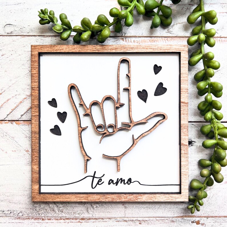 ASL Sign Language Sign for I Love You | I Love You Sign | Gifts for Her ...
