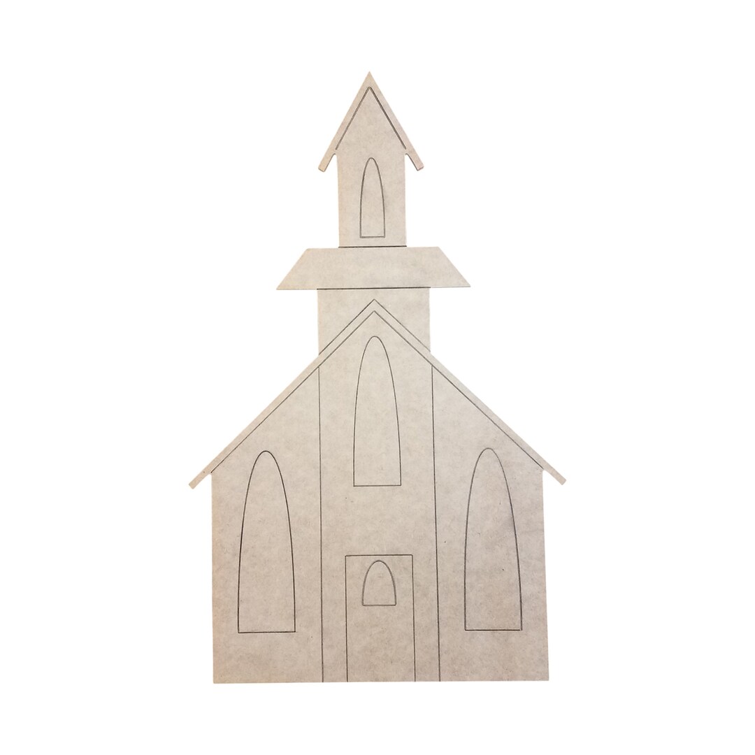 Church House Cutout | School House Cutout | Church Decor | Building ...