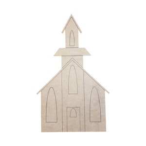 Church House Cutout | School House Cutout | Church Decor | Building ...