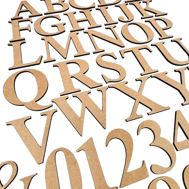 Times Roman Wood Letters | Modern Style Alphabet Cutouts, Classroom ...