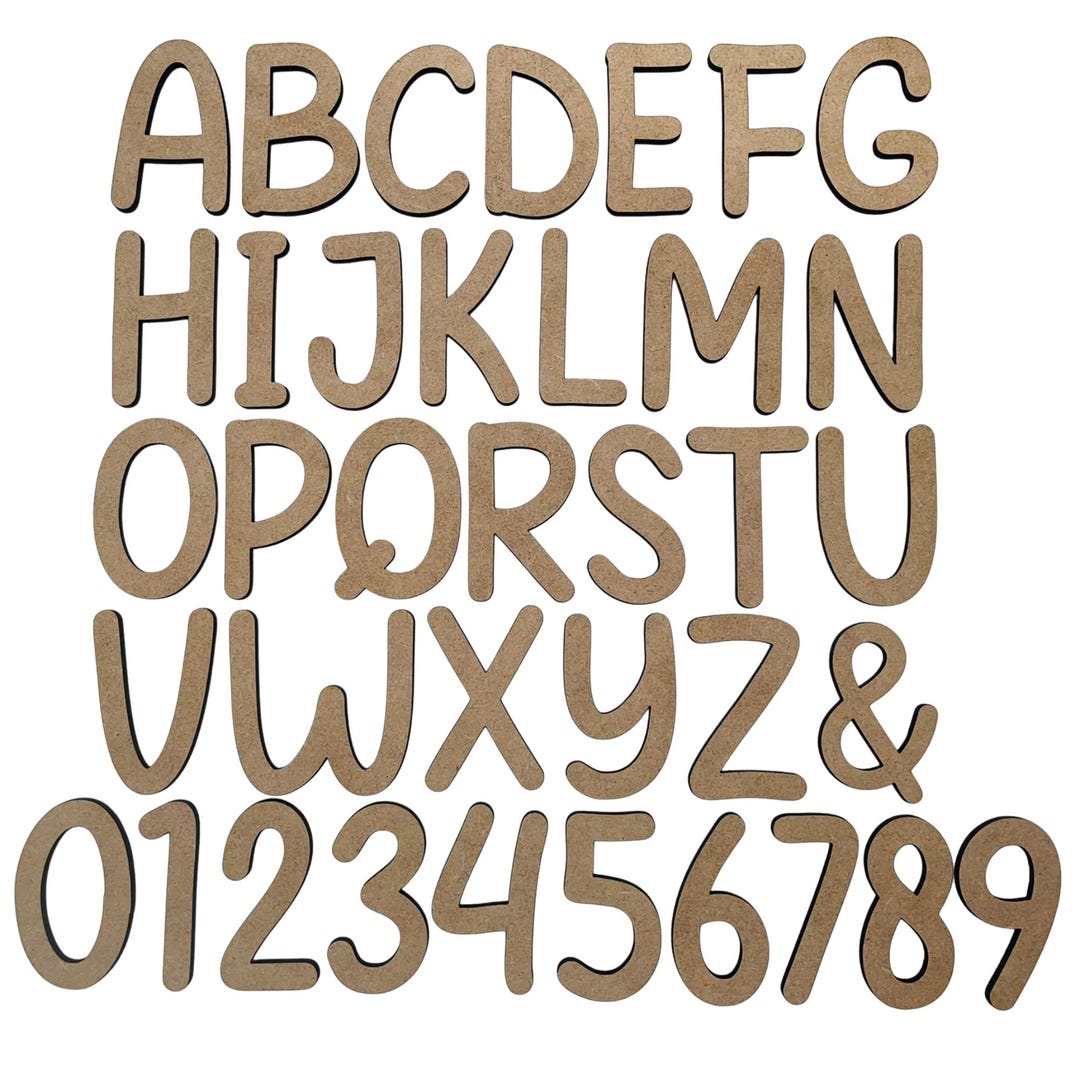 Large Jelly | Bubbly Style Letters | Wood Crafts | Wood Cutouts ...