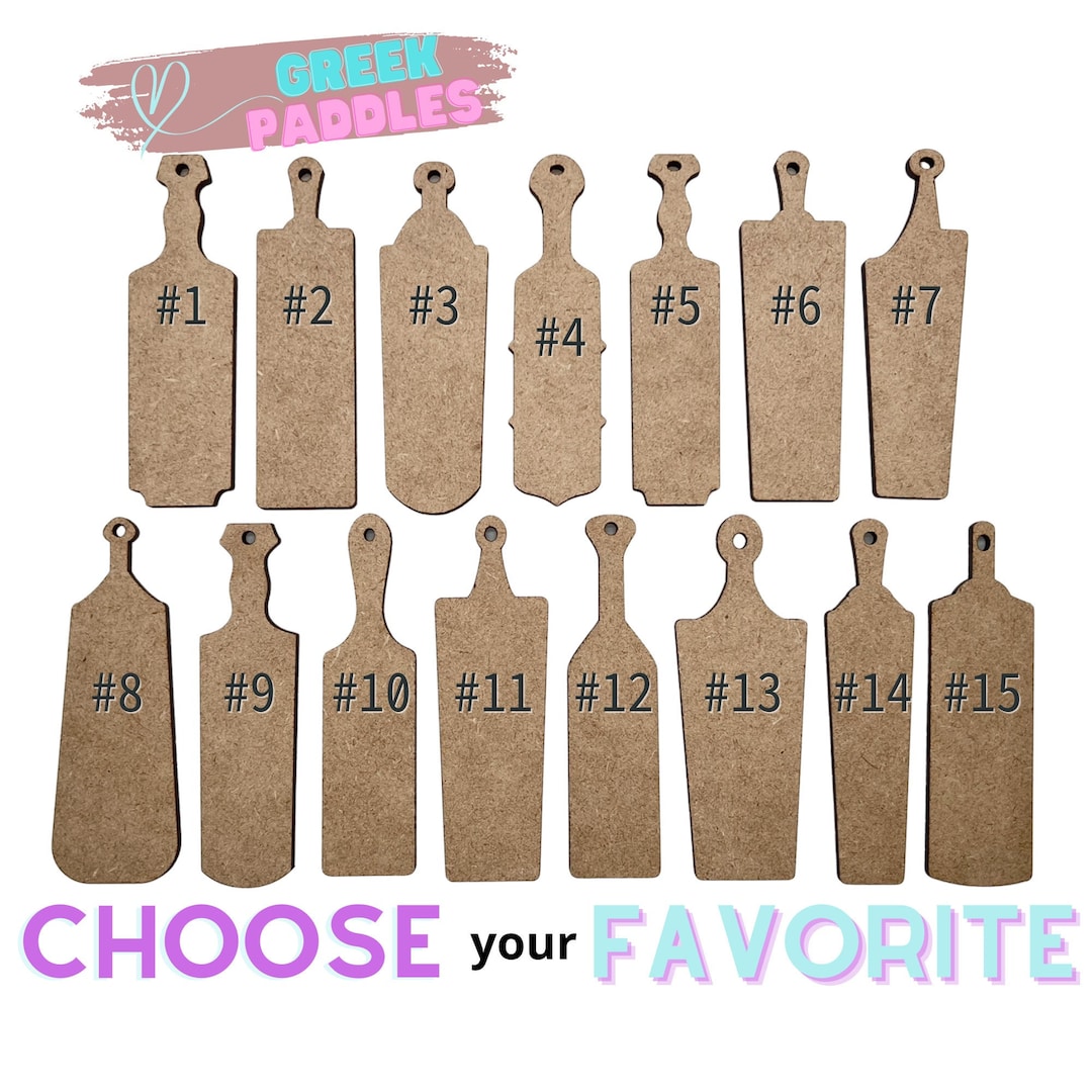 Greek Paddles by Wooden Craft Cutouts - Sorority Paddles - Fraternity ...
