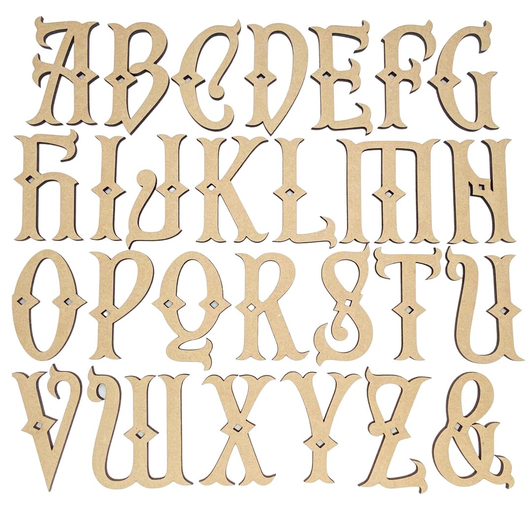 Large Reign Fourth | Medieval Style Letters | Wood Crafts | Wood ...