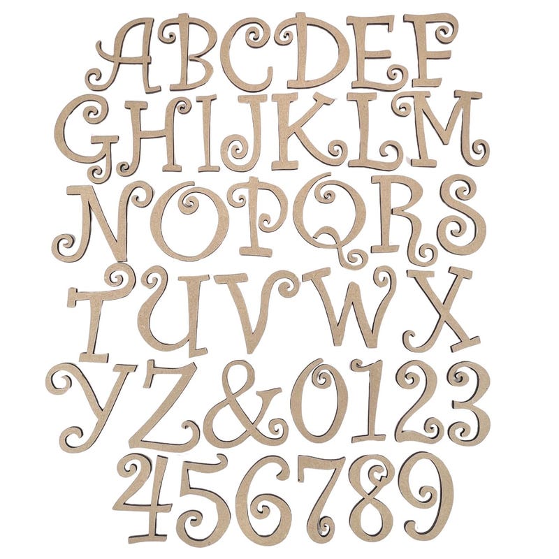 Curly Letters - Etsy