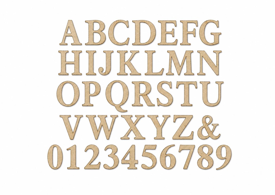 Times Roman Wood Letters | Modern Style Alphabet Cutouts, Classroom ...