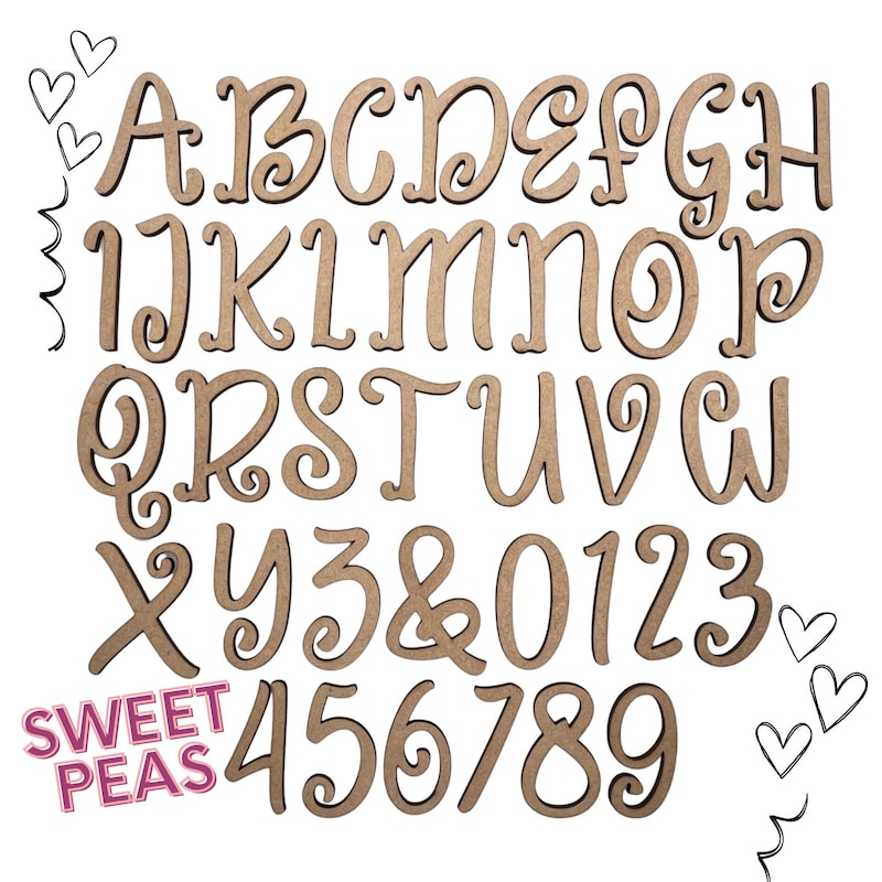 Curly Letters - Etsy