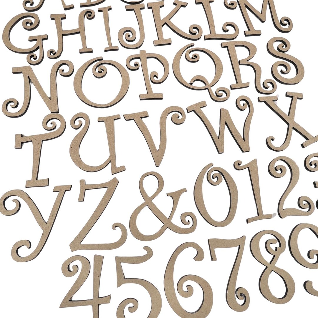 Xlarge Curlz | Curly Style Letters | Wood Crafts | Wood Cutouts ...