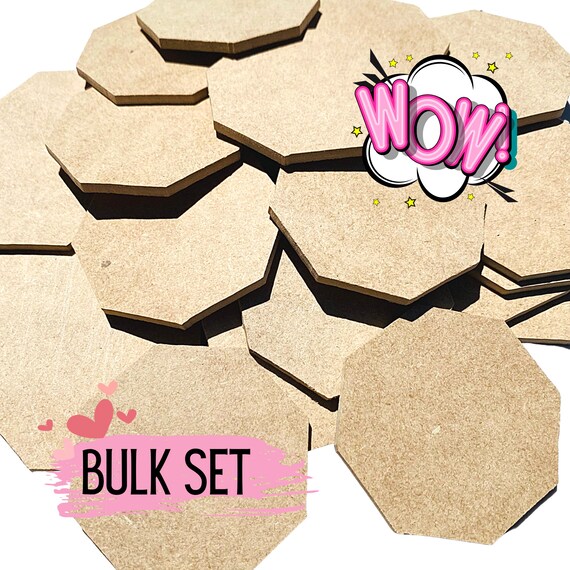 Unfinished Octagon Wood Octagon Pieces Octagon Bulk Set | Etsy