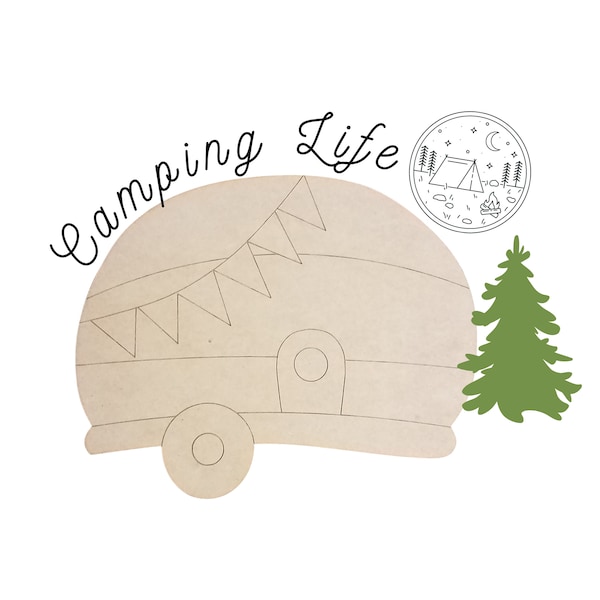Camper Wood Cutout - Etsy