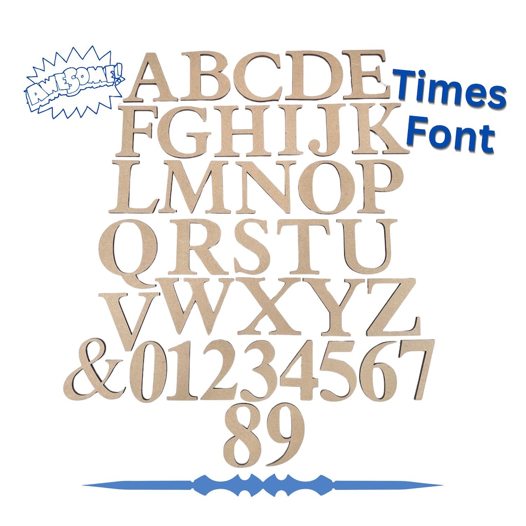 Small Times Roman | Modern Style Letters | Wood Crafts | Wood Cutouts ...