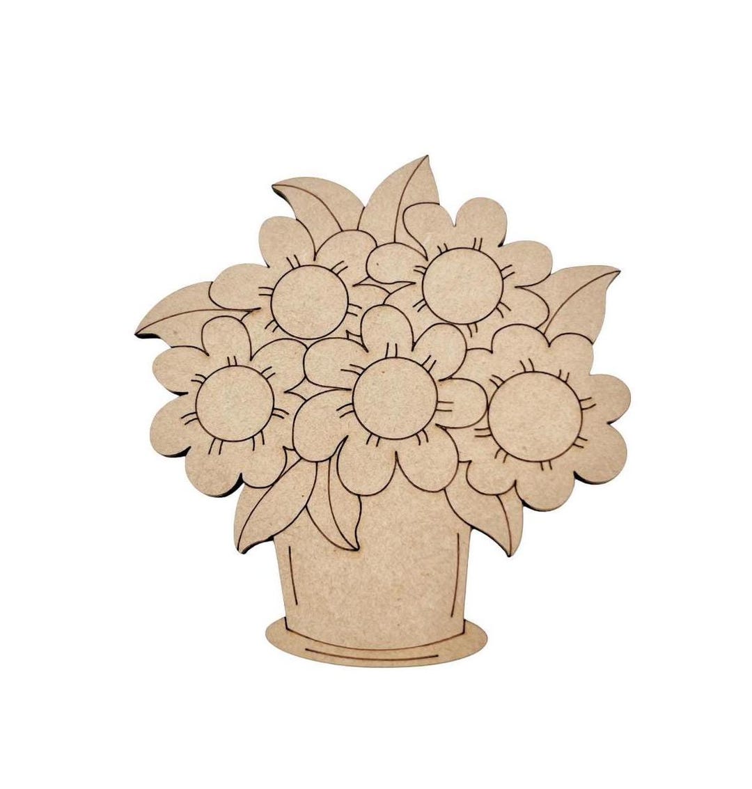 Large 12"-22" Sunflower/ Daisy Flower Craft Wood Cutout | Wood Spring ...