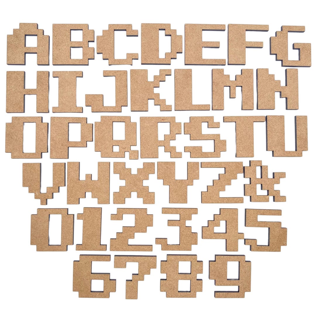 Large 1980 Gamer | Block Style Letters | Wood Crafts | Wood Cutouts ...