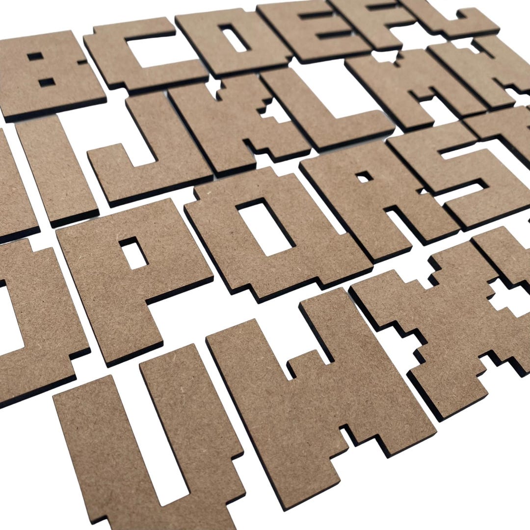 Xlarge Mine Crafter | Gamer Style Letters | Wood Crafts | Wood Cutouts ...