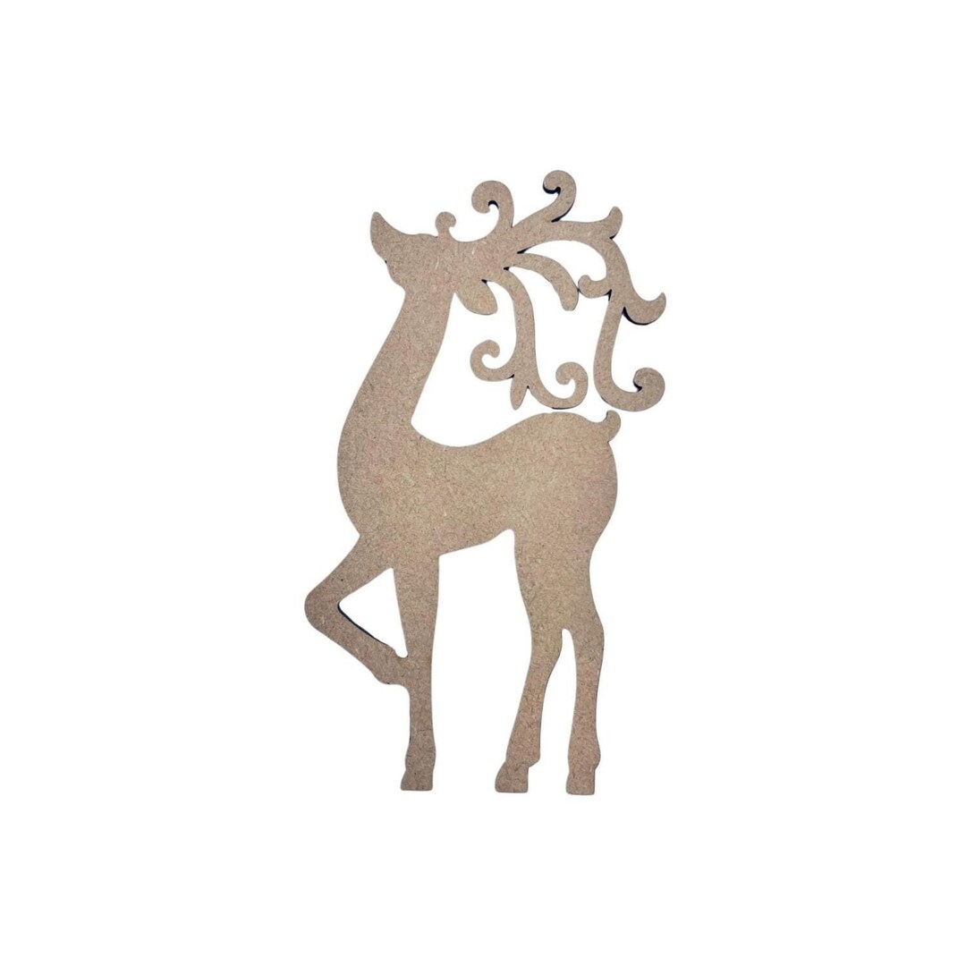 LARGE Reindeer | Vintage Reindeer Design | Retro Reindeer Rudolf Cutout ...