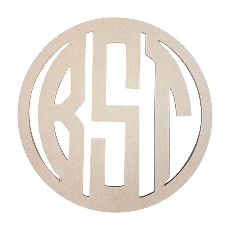 3 Letter Monogram - Etsy