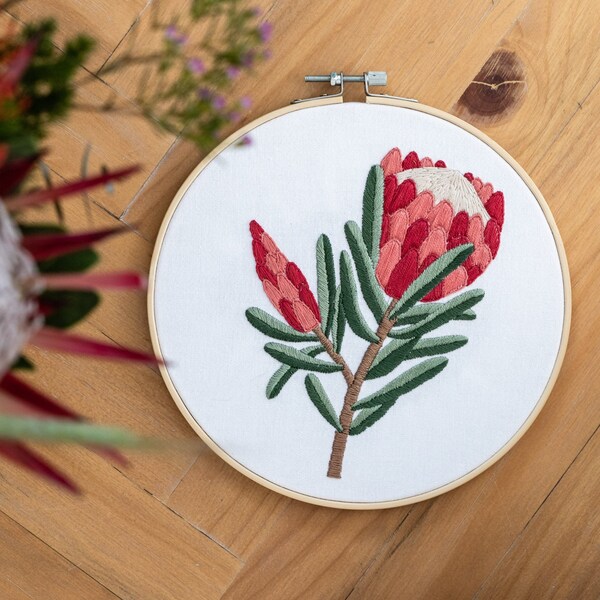 Protea Embroidery - Etsy