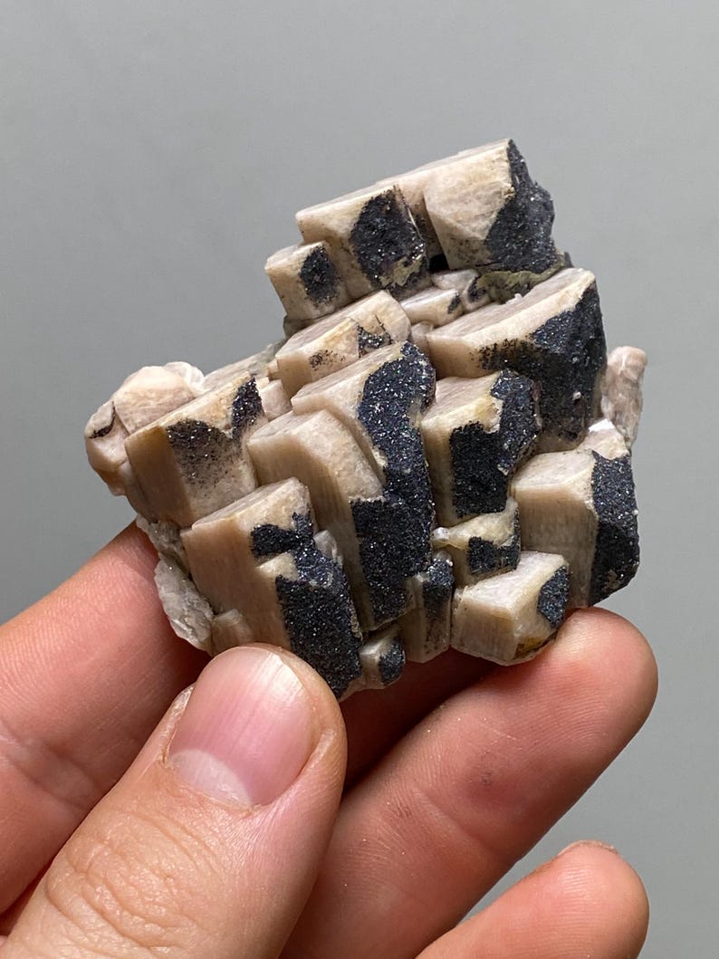 Microcline With Hematite Coating Cluster! - Etsy