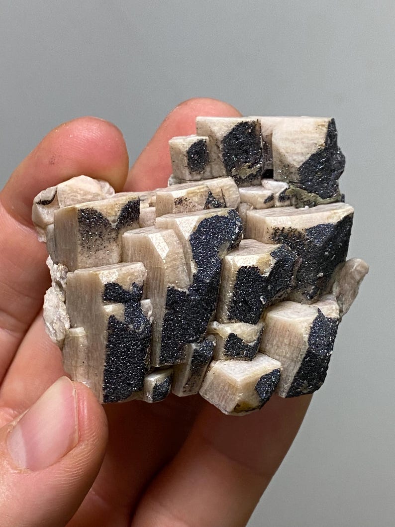 Microcline With Hematite Coating Cluster! - Etsy