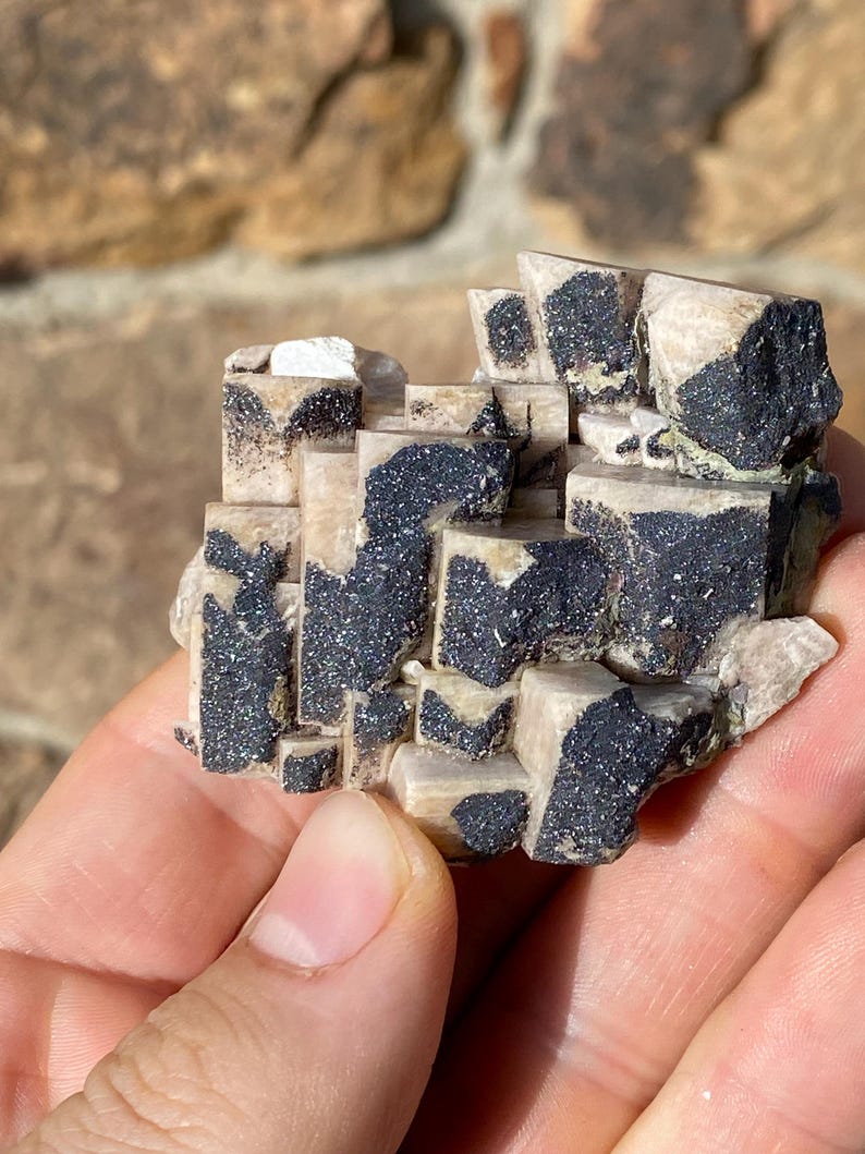 Microcline With Hematite Coating Cluster! - Etsy