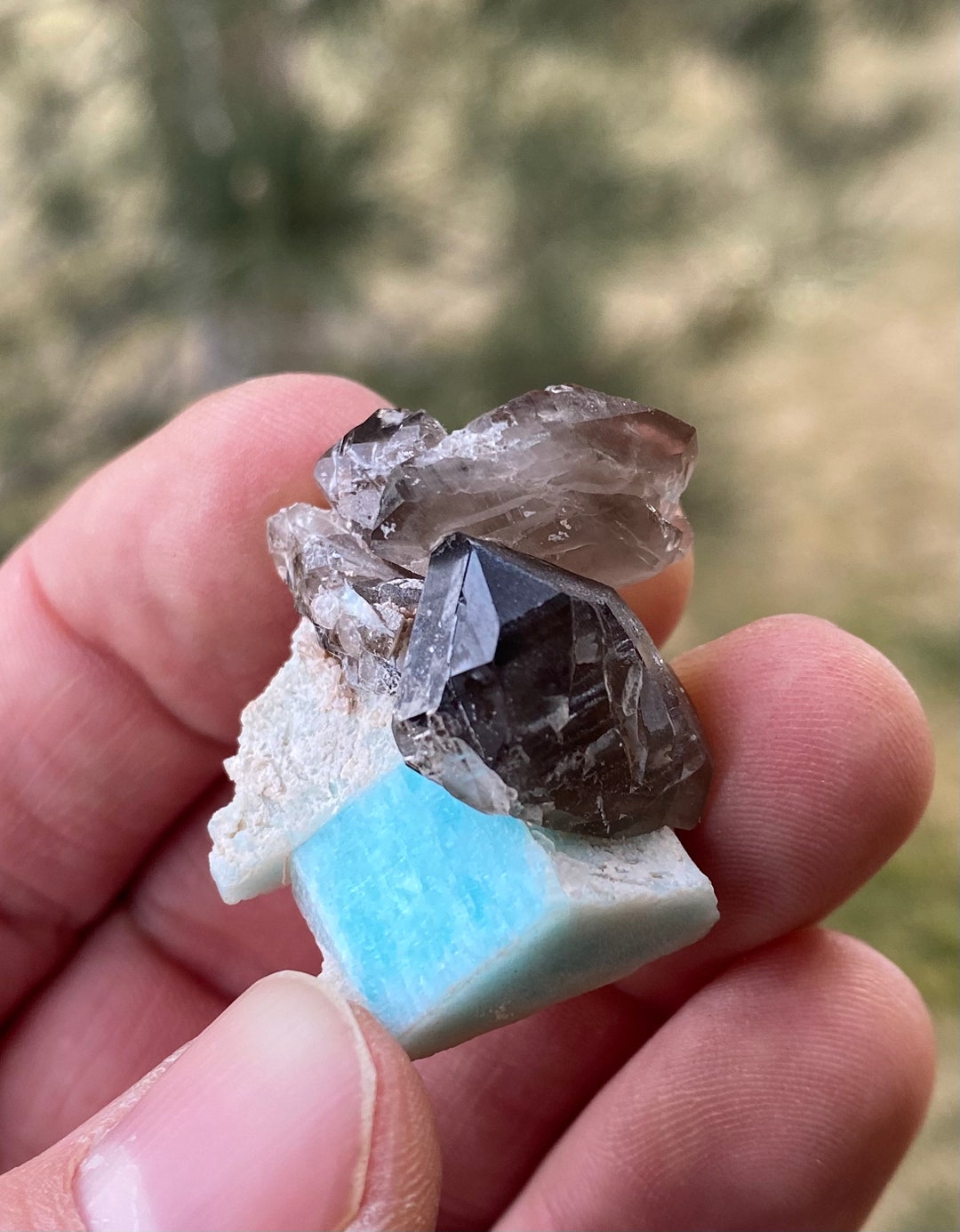 Smoky Quartz and Amazonite Matrix - Etsy