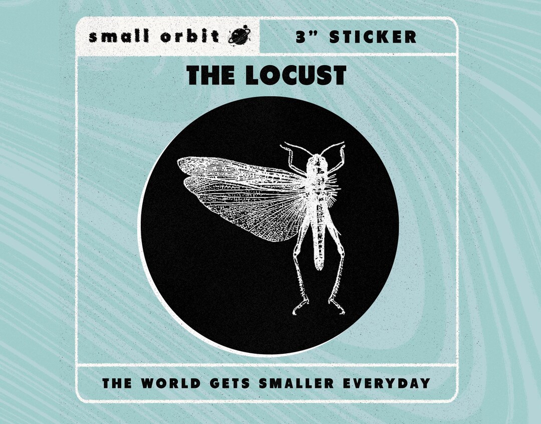 The Locust 3" Round Sticker Black - Etsy