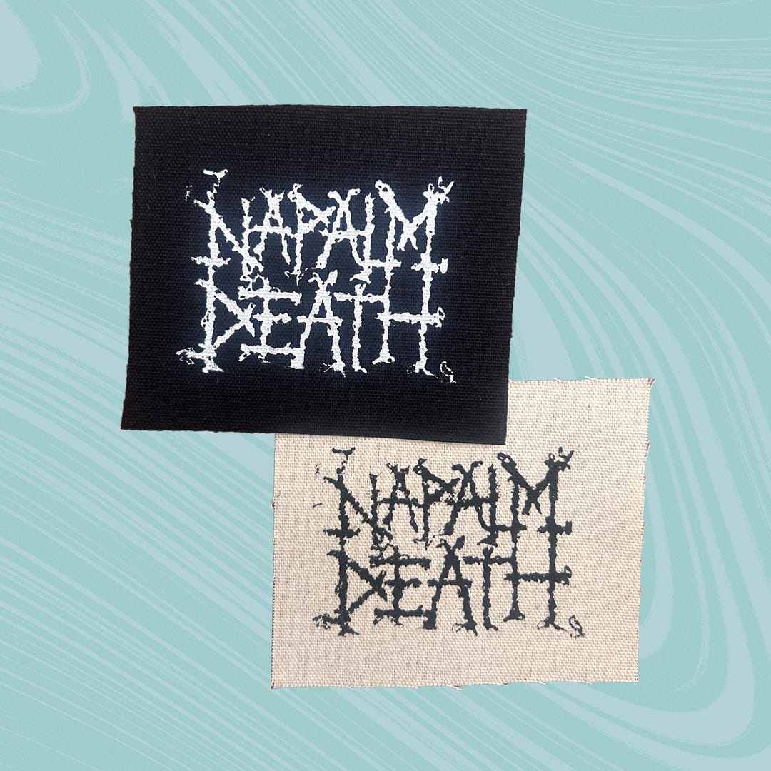 Napalm Death Logo Screen Printed Canvas Patch 4" - Etsy
