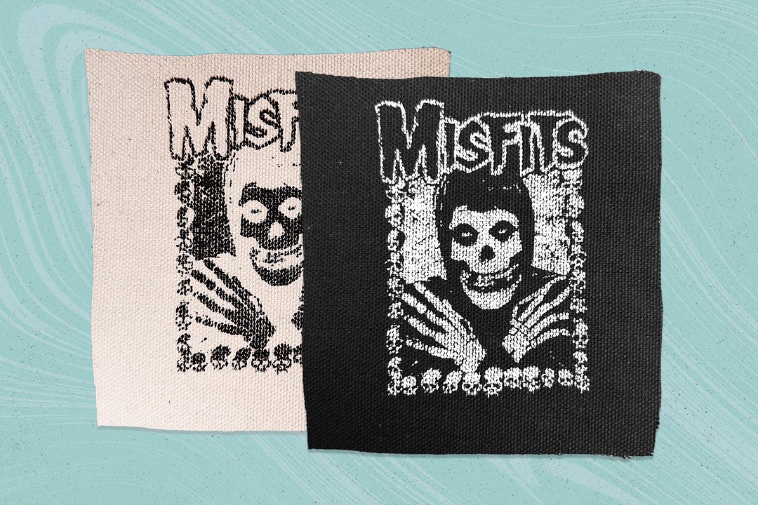 The Misfits Skull Screen Printed Canvas Patch 4" Logo - Etsy