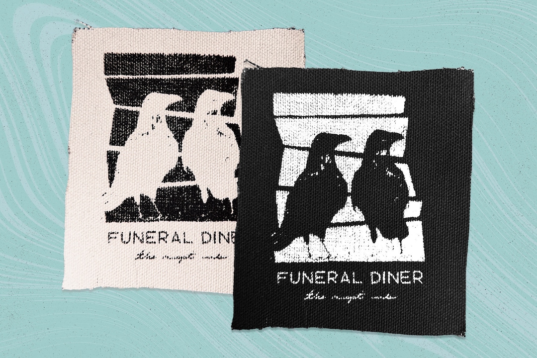 Funeral Diner Birds Screen Printed Canvas Patch 4" Logo Screamo - Etsy