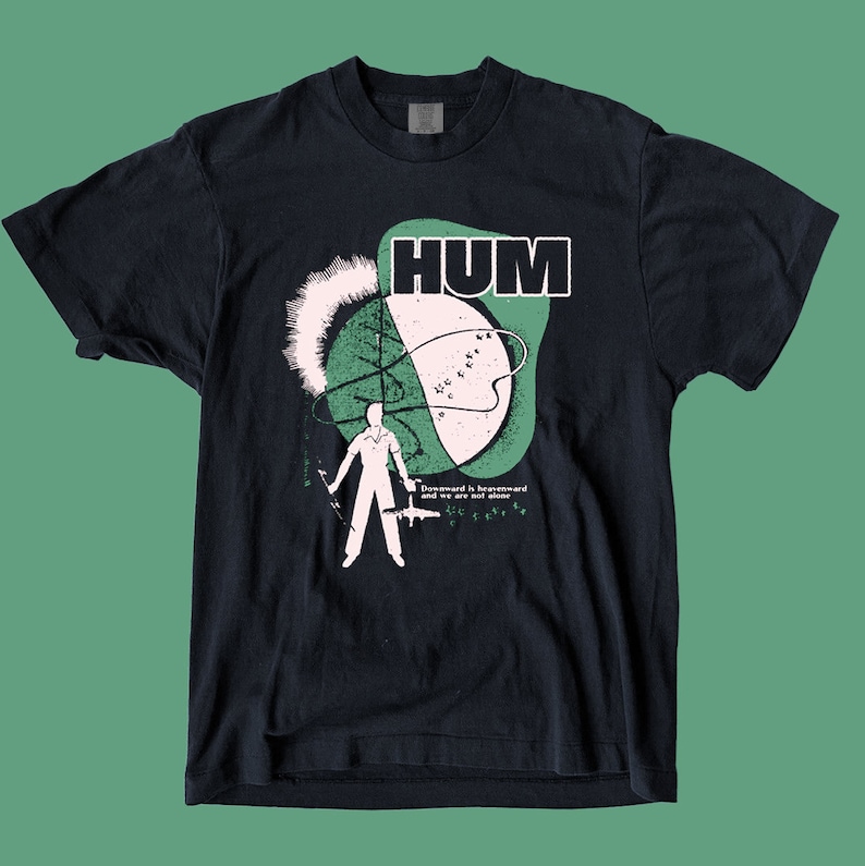 Hum T Shirt on Black on Natural Comfort Colors C1717 Screen Printed Fan ...