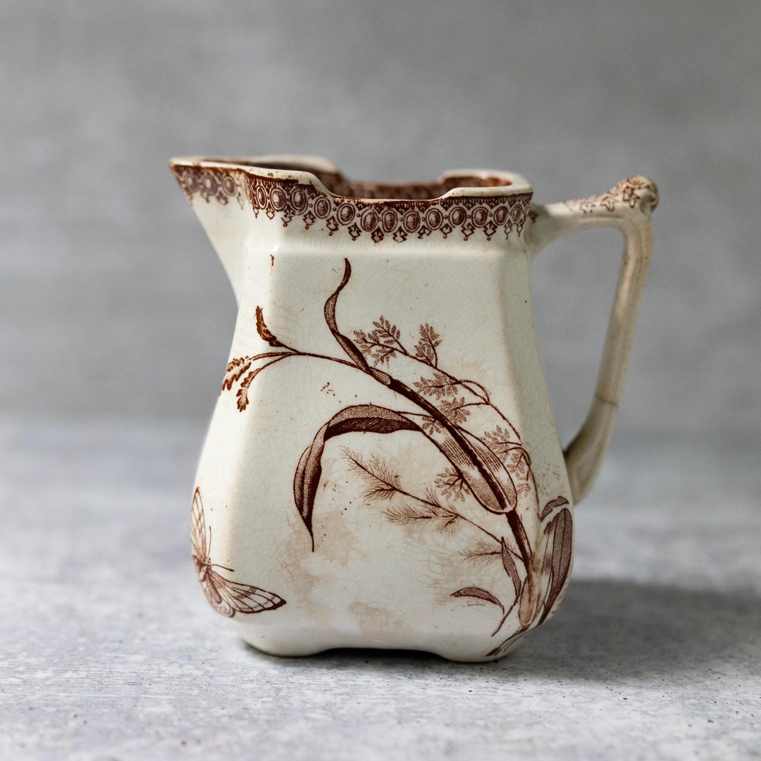 T and R Boote England Summer Time Brown Antique Floral Porcelain ...