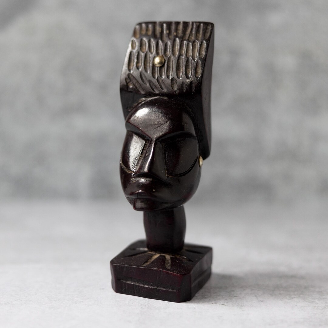 Midcentury MCM Ironwood African Style Carved Wood Wooden Woman Bust ...