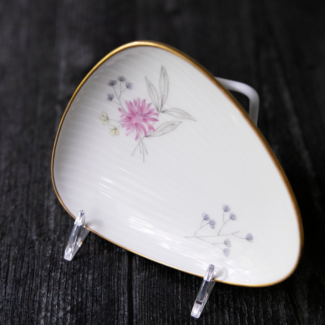 Rosenthal Germany Ribbed Porcelain Trinket Dish Triangle Shape - Etsy