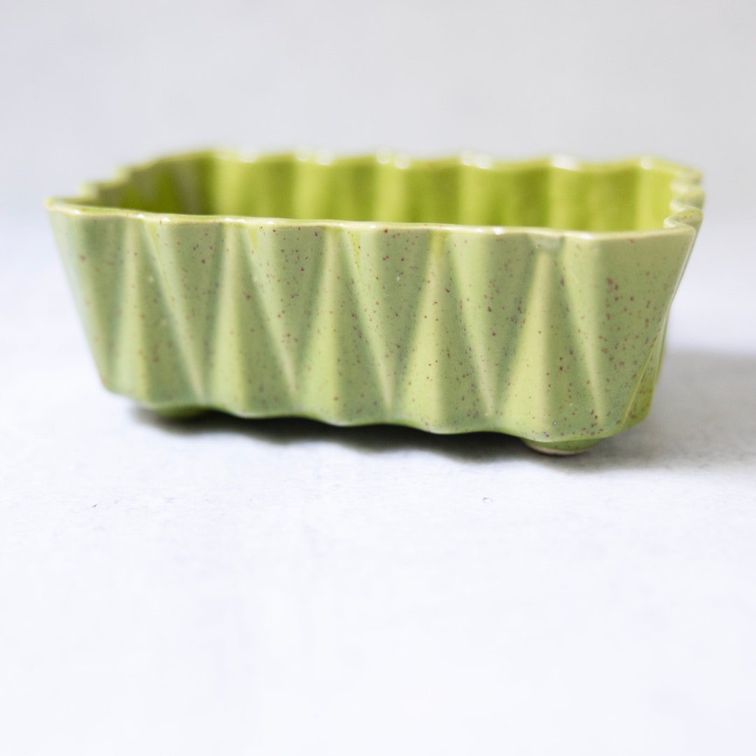 UPCO Ungemach Pottery Rectangular Green Vintage Planter - Etsy