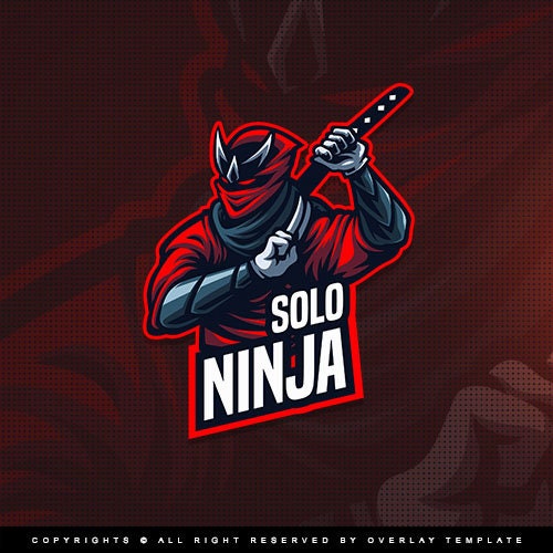 Art & Collectibles Youtube Facebook Gaming Discord Ninja Solo Logo for ...