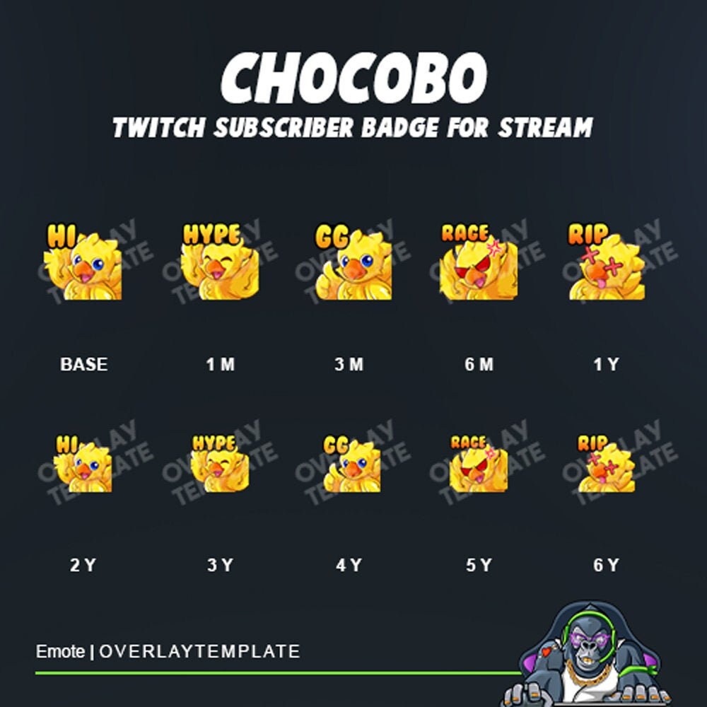Final Fantasy twitch emote Chocobo Digital Drawing & Illustration Art ...