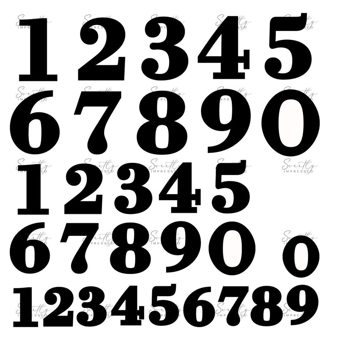 FORMAL FONT - Multi Sized Number Pop Mould Plate - Etsy