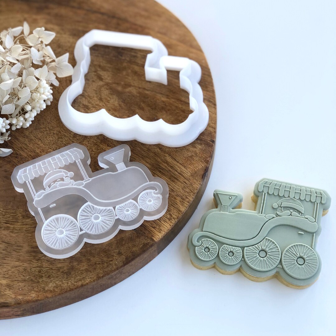 SANTA TRAIN STAMP locomotive With Matching Cutter - Etsy