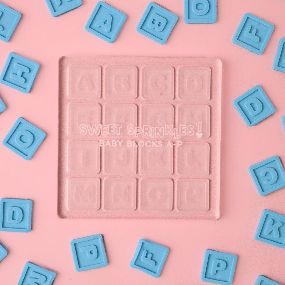 Baby Blocks A-P - Sprinkle Plate - Etsy