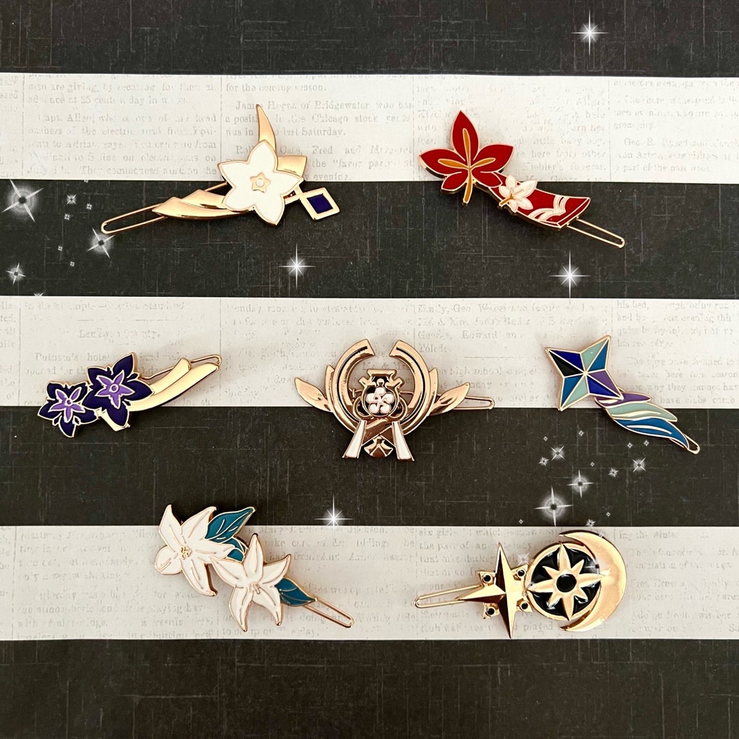 Genshin Impact Character Hair Clips, Hair Accessories, Cosplay ...