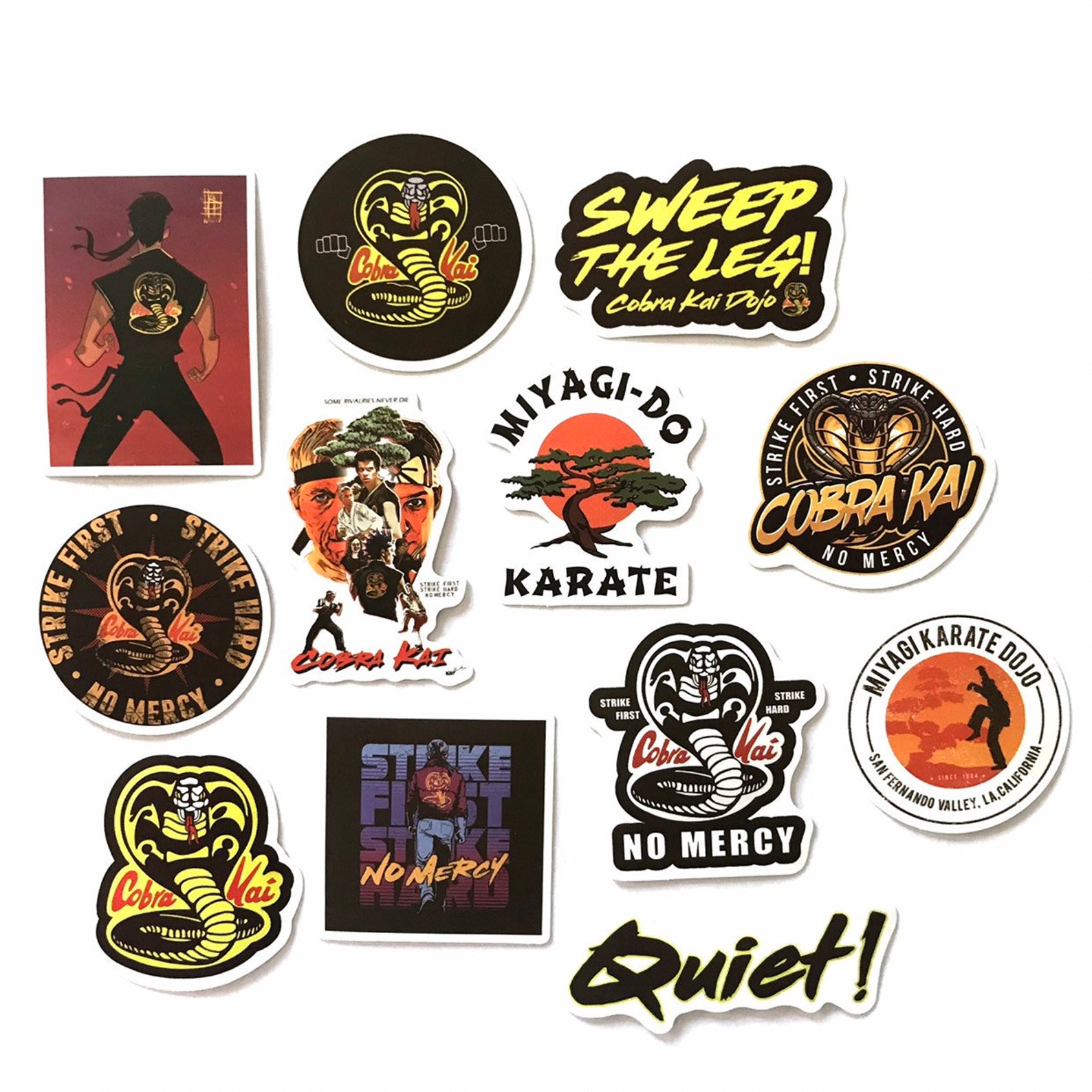 Cobra Kai Vinyl Stickers For Laptop Drink Bottle Mobile | Etsy
