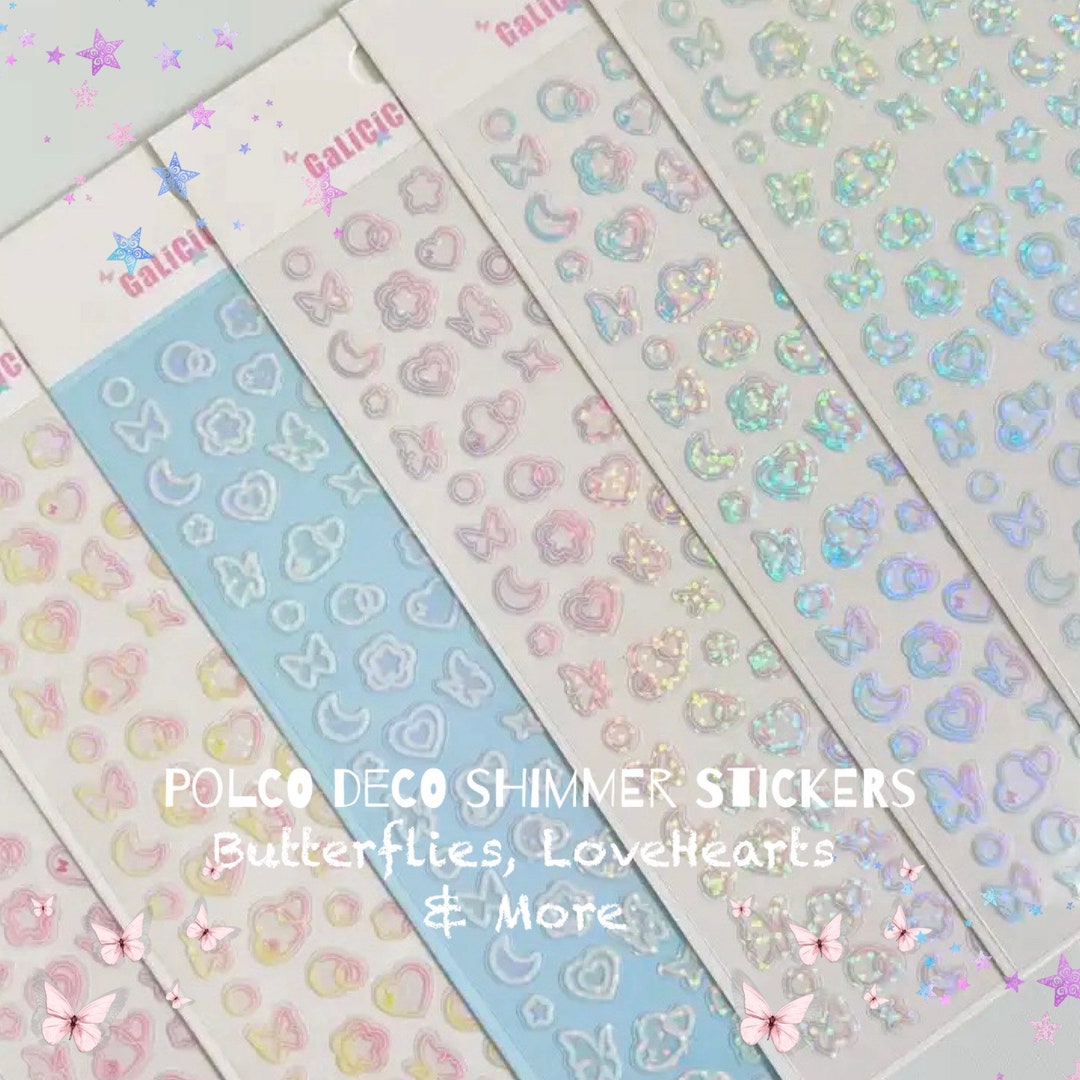Polco Deco Stickers | ‘butterflies Love Hearts & More’ | Korean Style ...