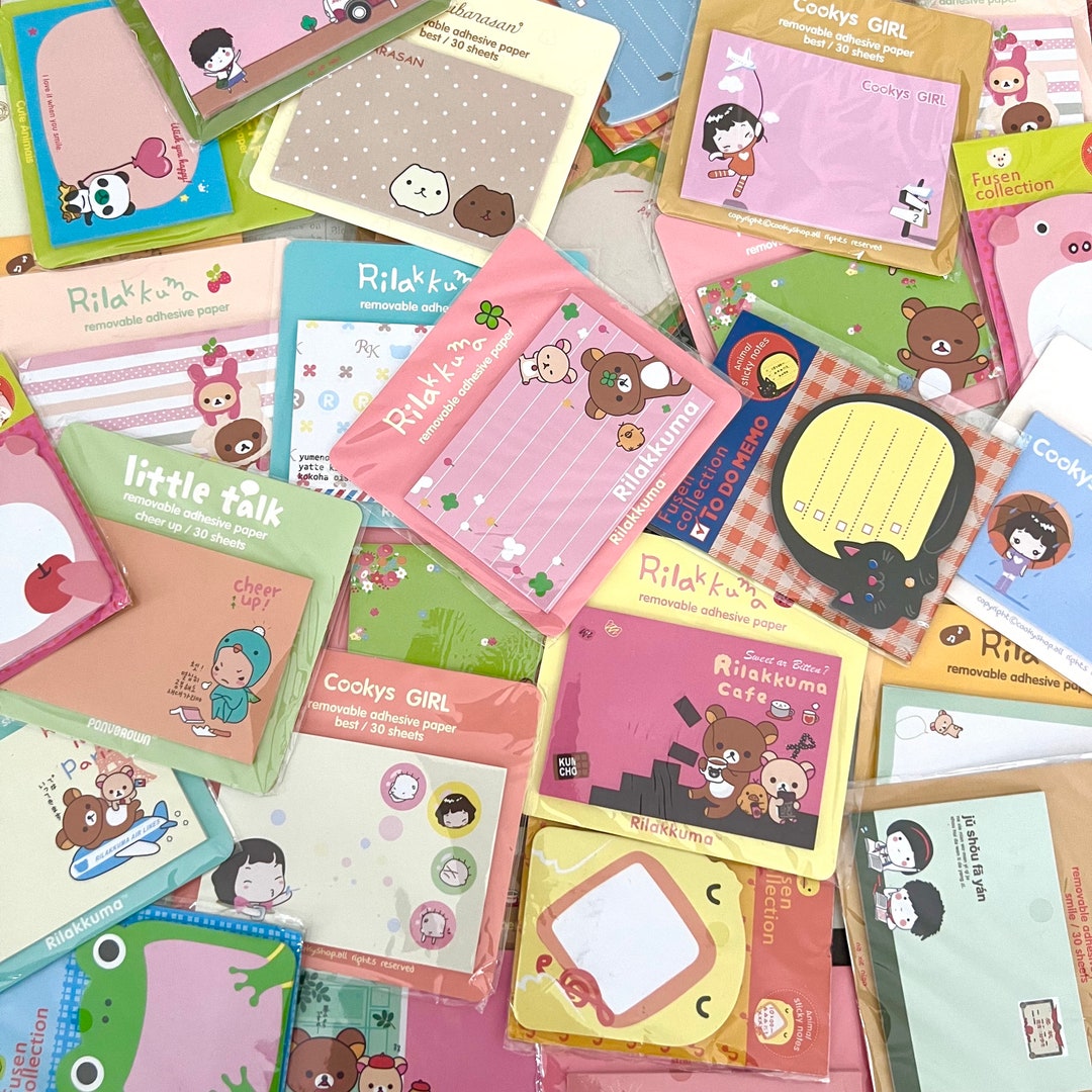 5/10 Sticky Note Packs | Kawaii Stationery | Mini Kawaii Sticky Notes ...