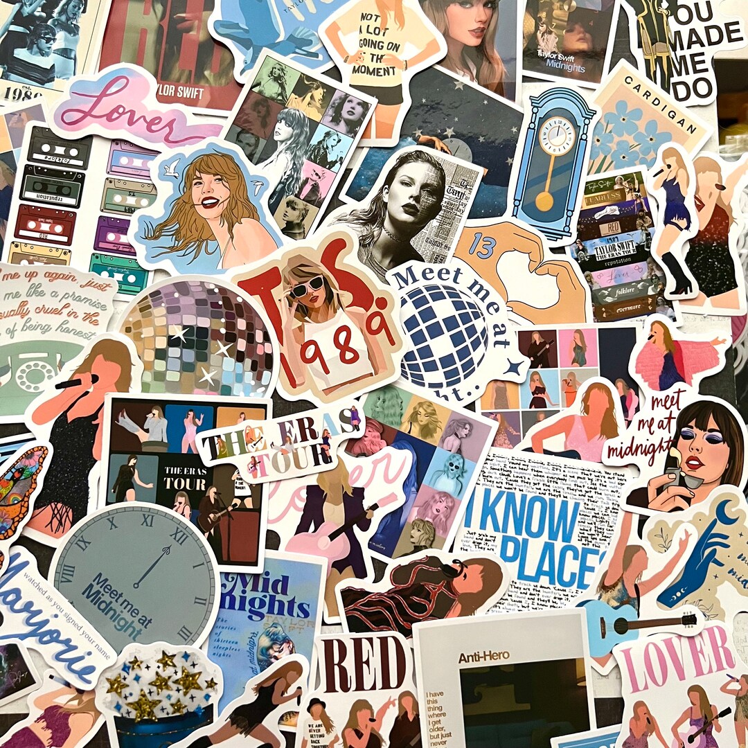 50 Pcs TS Stickers Vinyl Sticker Mix Vinyl Gloss Stickers Laptop ...