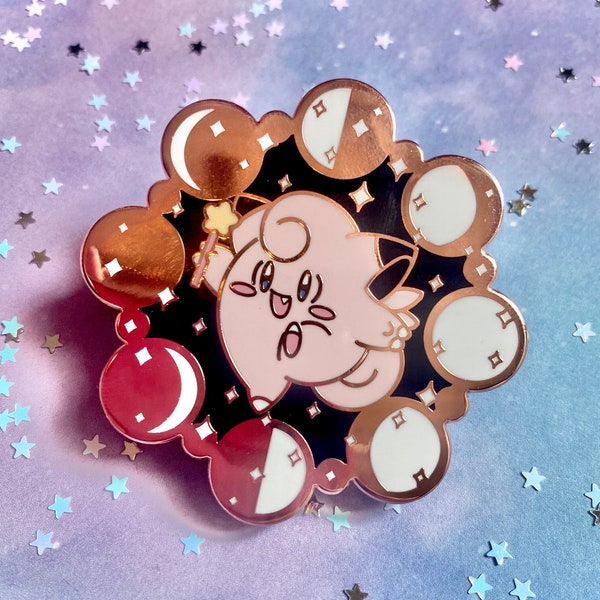 Moon Enamel Pin - Etsy